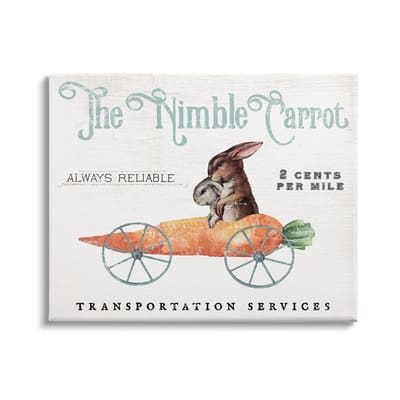 Stupell Industries Easter Bunny Vintage Nimble Carrot Mobile Spring ...