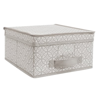Simplify Medium Gray Boho Storage Box | Michaels
