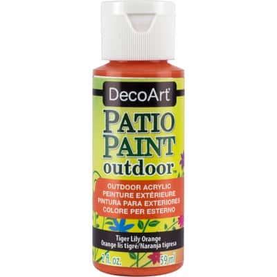 DecoArt® Patio Paint Outdoor™, Size: 2 fl oz, Color: Tiger Lily Orange ...