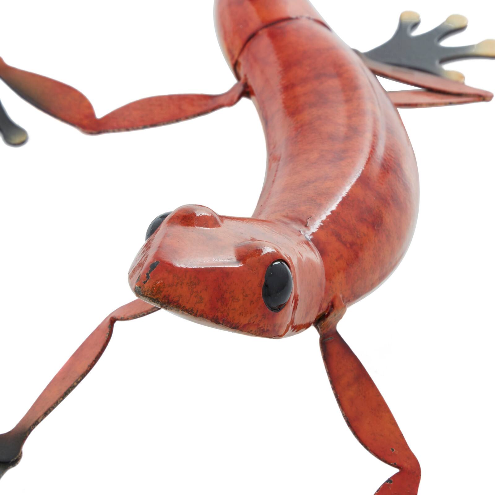 Set of 2 Eclectic Multi Colored Metal Lizard Sculpture 23" x 4" | Michaels