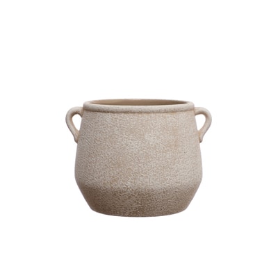 9.5" Whitewashed Tan Ceramic Pot by Ashland® | Michaels