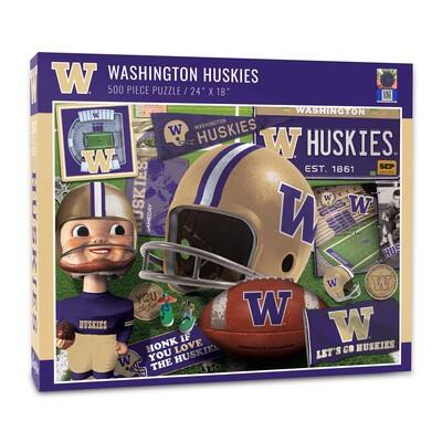 College Team Retro Series 500 Piece Puzzle, Color: Washington Huskies ...