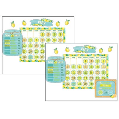 Teacher Created Resources Lemon Zest Calendar Bulletin Board Set, 2ct. | Michaels