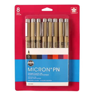 Pigma® Micron™ PN Durable Plastic Nib 8 Color Pen Set | Michaels