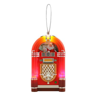 Red Retro LED Jukebox Ornament | Michaels