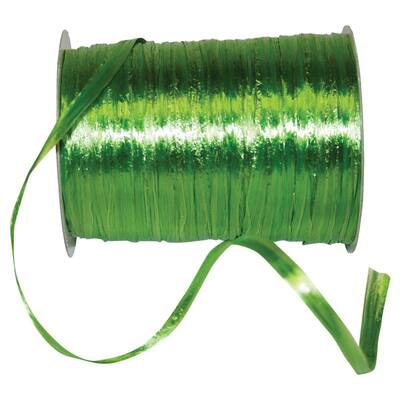 JAM Paper 1/4" Raffia Pearl Ribbon, Color: Apple Green | Michaels