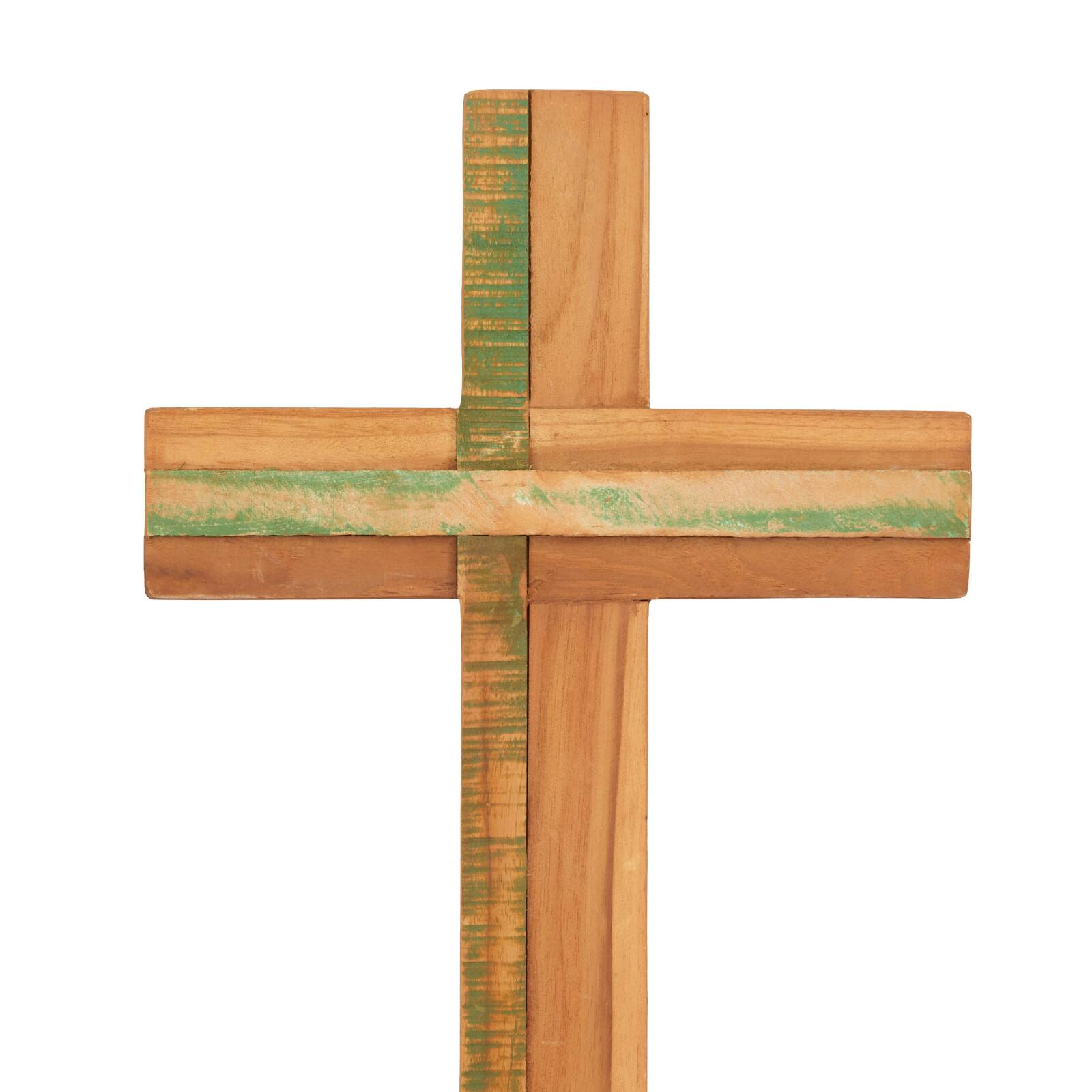 21" Brown Natural Cross Sculpture | Michaels
