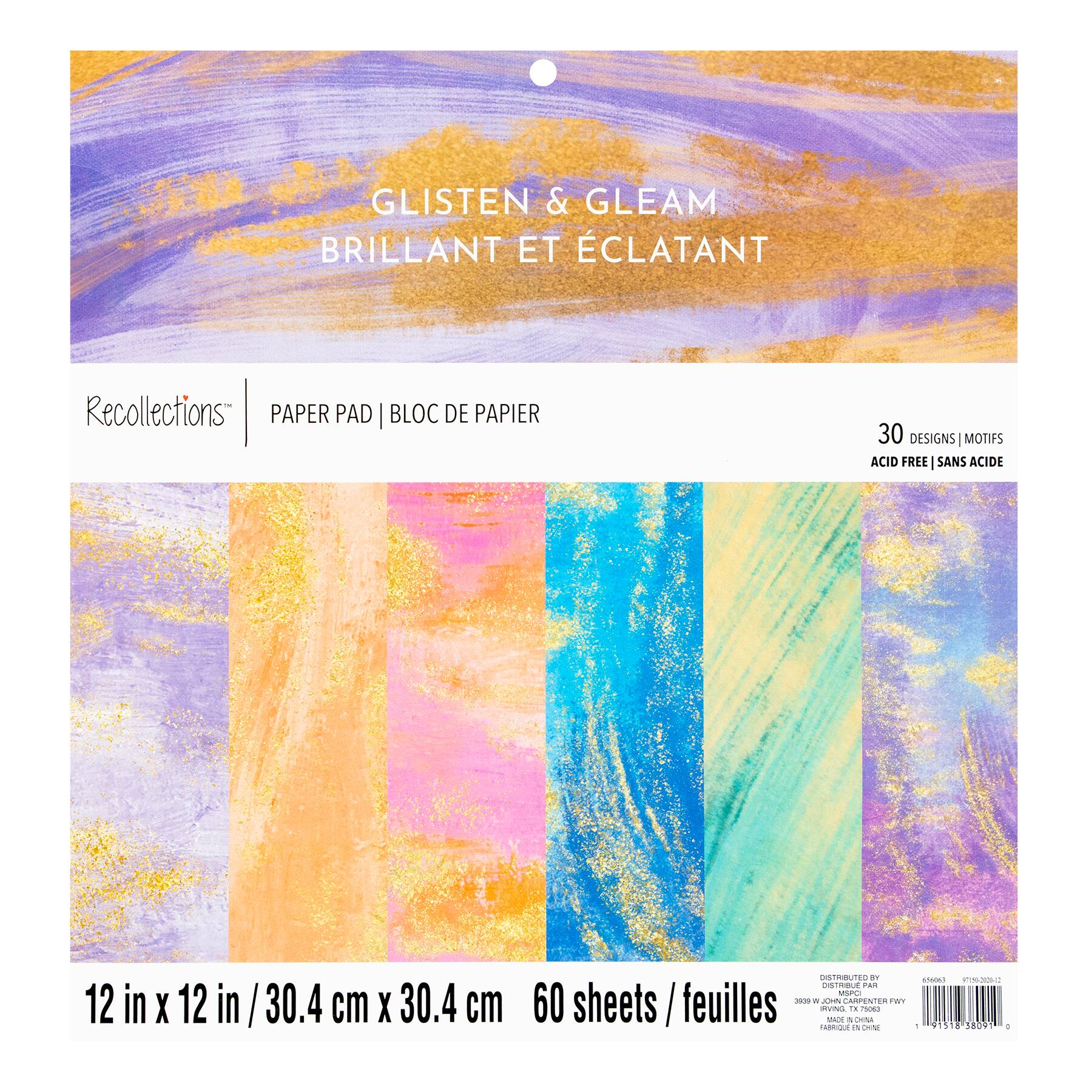 Buy in Bulk - 6 Pack: Glisten & Gleam Paper Pad by Recollections™, 12 ...