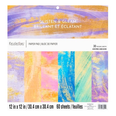 Buy in Bulk - 6 Pack: Glisten & Gleam Paper Pad by Recollections™, 12 ...