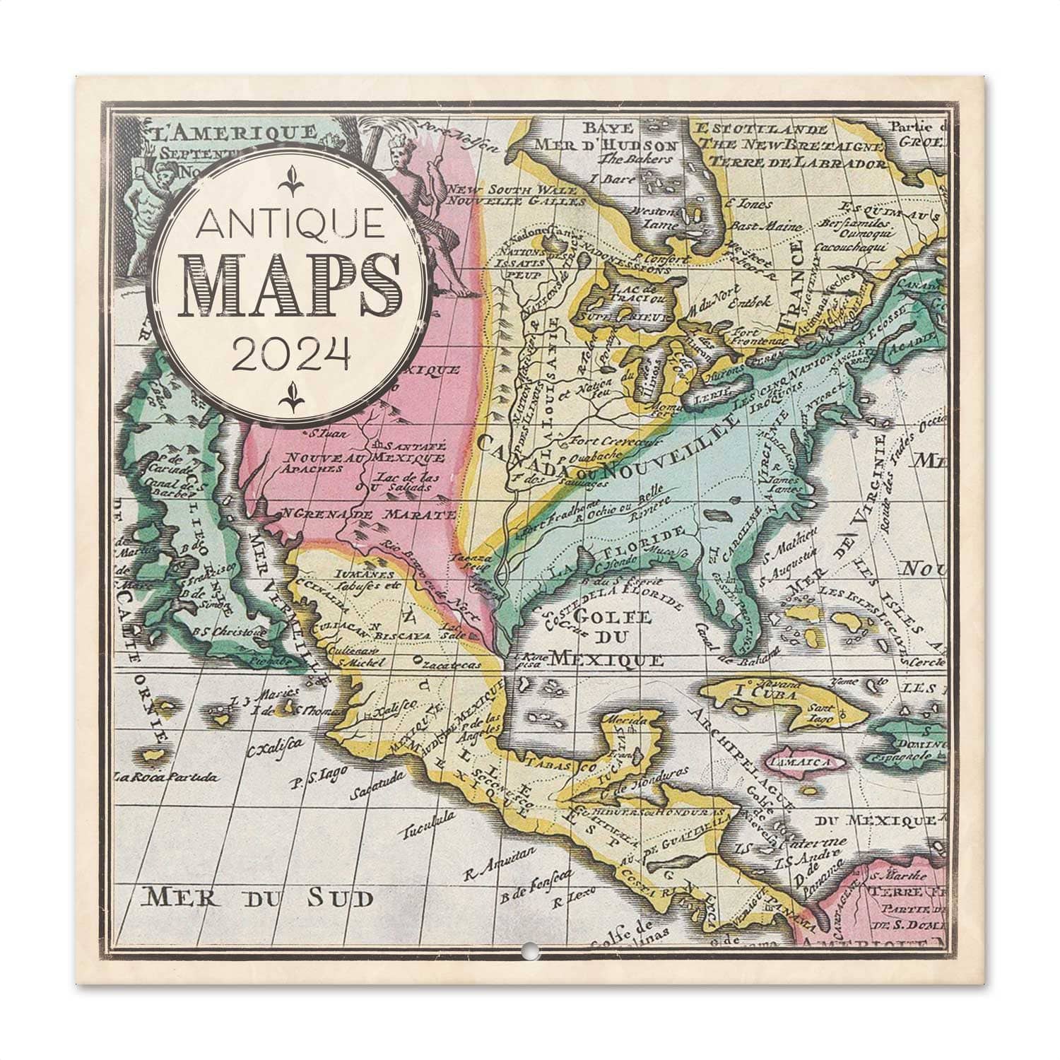 TF Publishing 2024 Vintage Maps Bilingual Wall Calendar | Michaels