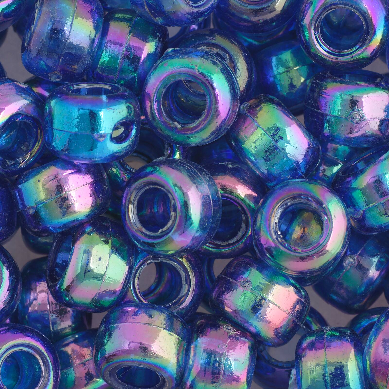 John Bead 9mm Transparent Pony Beads, 1,000ct., Color: Dark Sapphire ...