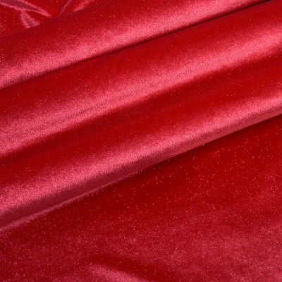 Feldman Red Sparkle Stretch Velvet Fabric | Michaels