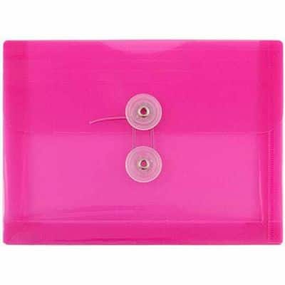 JAM Paper 5.25" x 7.5" Booklet Plastic Envelopes with Button and String Closure, 24ct. | Michaels