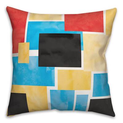 Colorful Primary Abstract I 18" x 18" Throw Pillow | Michaels