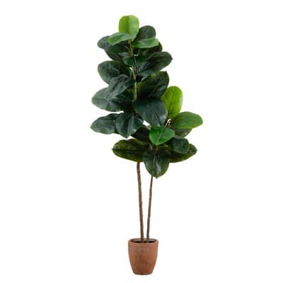 6ft. Rubber Tree in Decorative Planter with Real Touch Leaves | Michaels