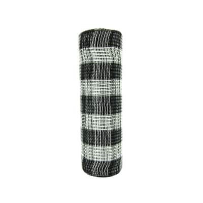 10" x 19ft. Black & White Buffalo Check Mesh by Celebrate It™ | Michaels