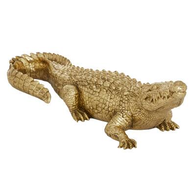 16" Gold Traditional Crocodile Sculpture | Michaels