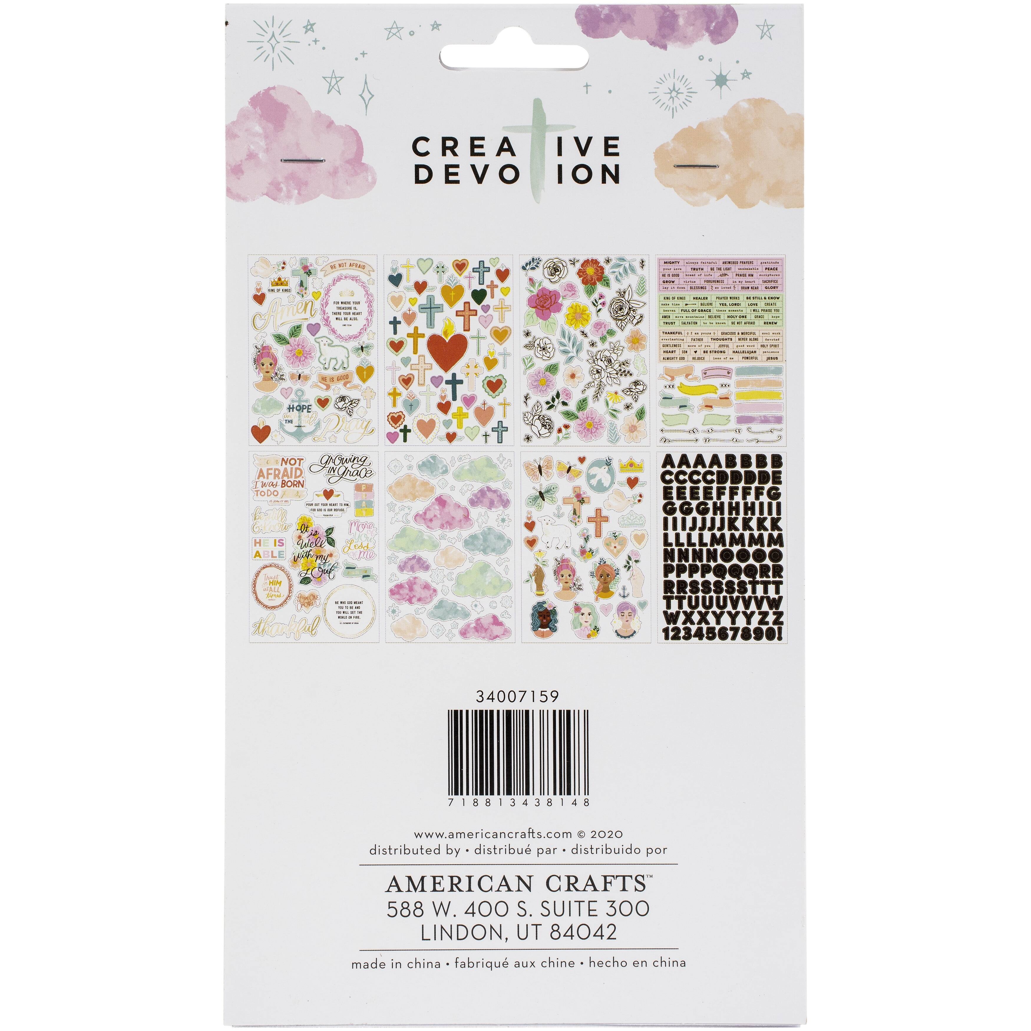 Creative Devotion Draw Near Sticker Book 8/Sheets-W/Gold Foil Accents ...