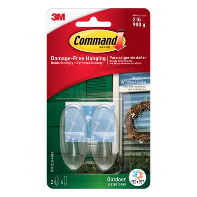3M Command™ Medium Clear Window Hooks | Wall Hooks | Michaels