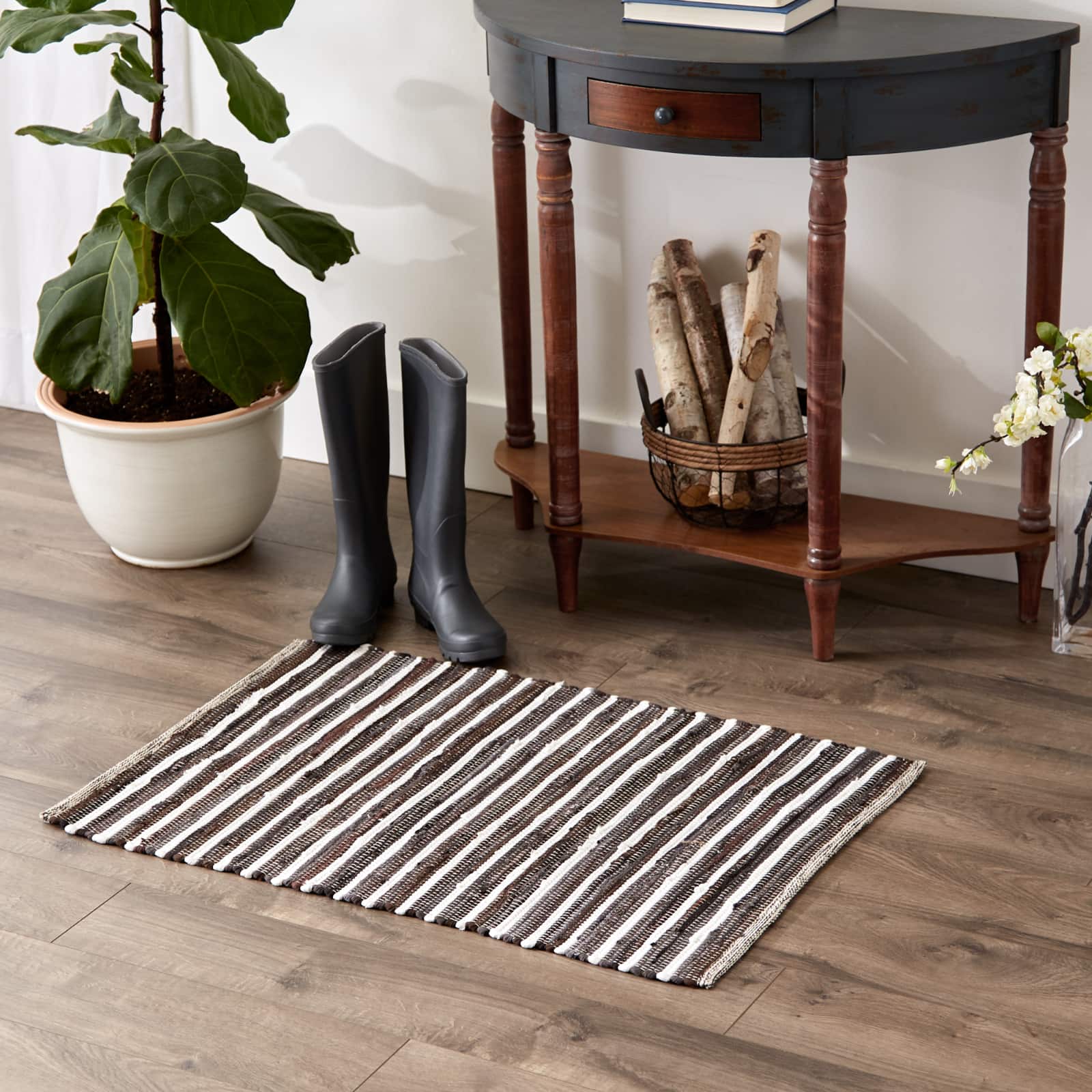 DII® Slim Stripe Cotton Chindi Rug, 2ft. x 3ft. | Rugs & Mats | Michaels