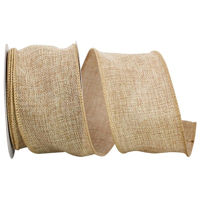 JAM Paper 2.5" x 10yd. Burlap Wired Ribbon | Michaels