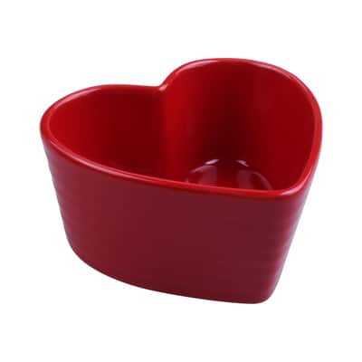 Red Heart Ceramic Ramekin by Makery™ | Michaels