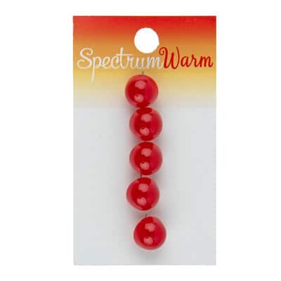 Spectrum Warm 7/16" Red Shank Buttons, 5ct. | Michaels