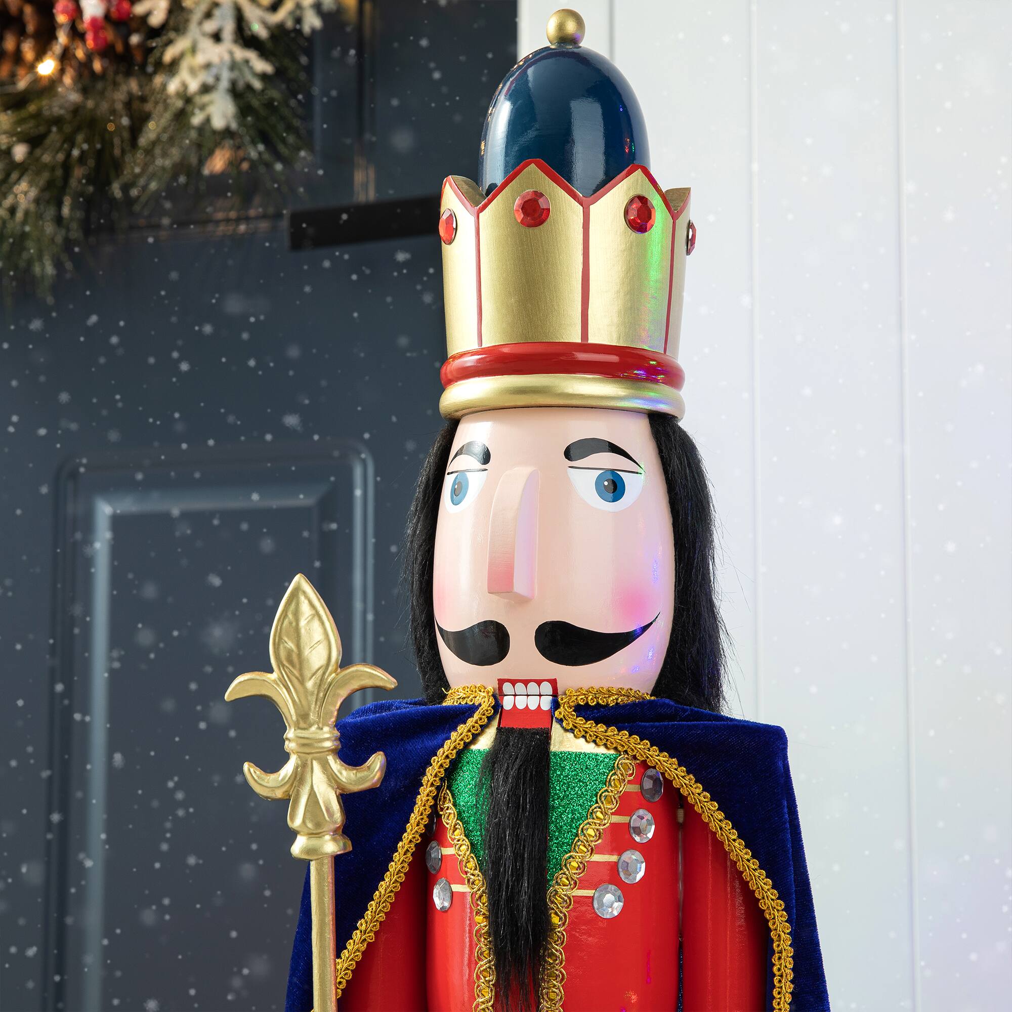 Glitzhome® 3ft. Wooden Christmas King Nutcracker | Christmas ...
