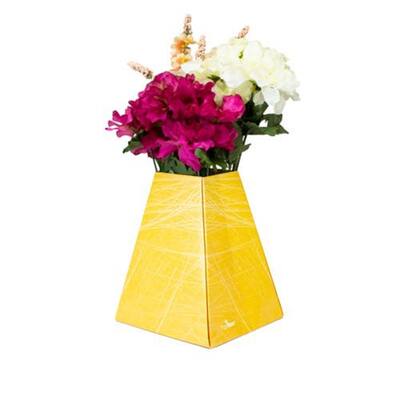 JAM Paper Pop-Up Vase Boxes, 3ct., Color: Yellow Marble | Michaels