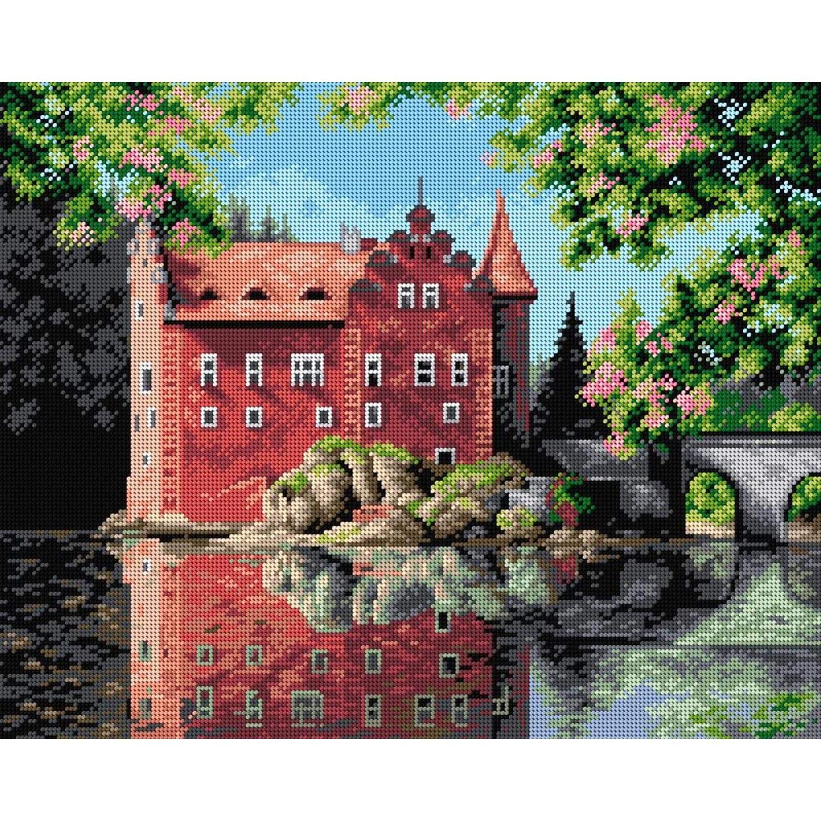 Orchidea Gobelin canvas for halfstitch without yarn Castle on the Water ...