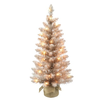 3ft. Pre-Lit Rose Gold Artificial Christmas Tree | Michaels