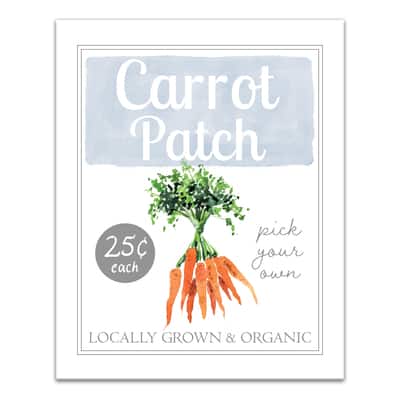 Carrot Patch Sign 2 16" x 20" Canvas Wall Art | Michaels