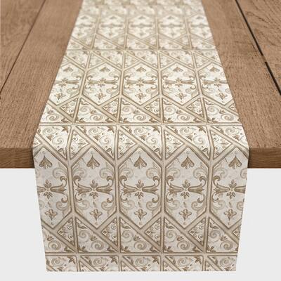 90" Regal Cream Pattern Cotton Twill Runner | Michaels