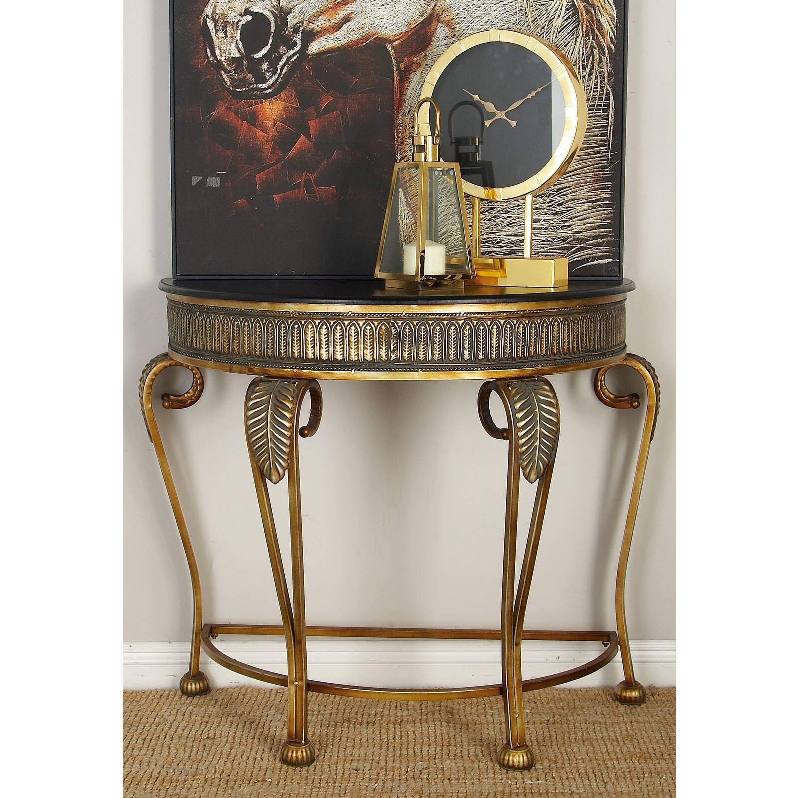 Gold Traditional Metal Console Table, 33" x 41" | Michaels