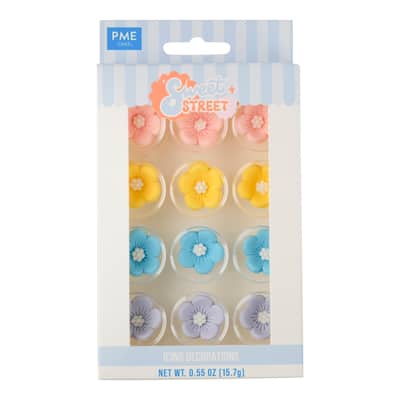 PME Cake Sweet Street® Pastel Flowers Icing Decorations | Michaels