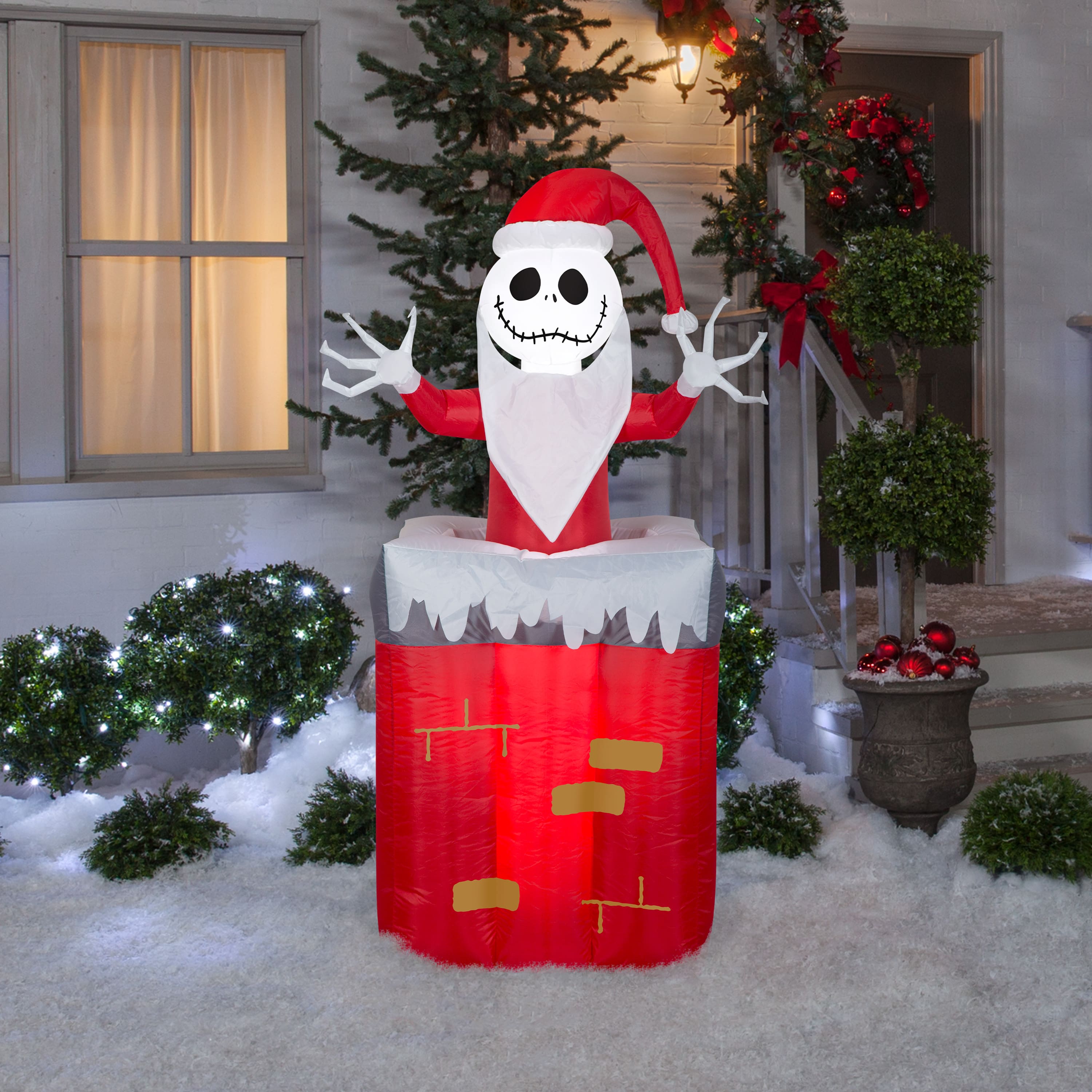 5.5ft. Animated Airblown® Inflatable Christmas Jack Skellington in ...