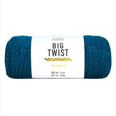 Buy in Bulk - 6 Pack: Big Twist® Twinkle Yarn, Color: Teal | Michaels