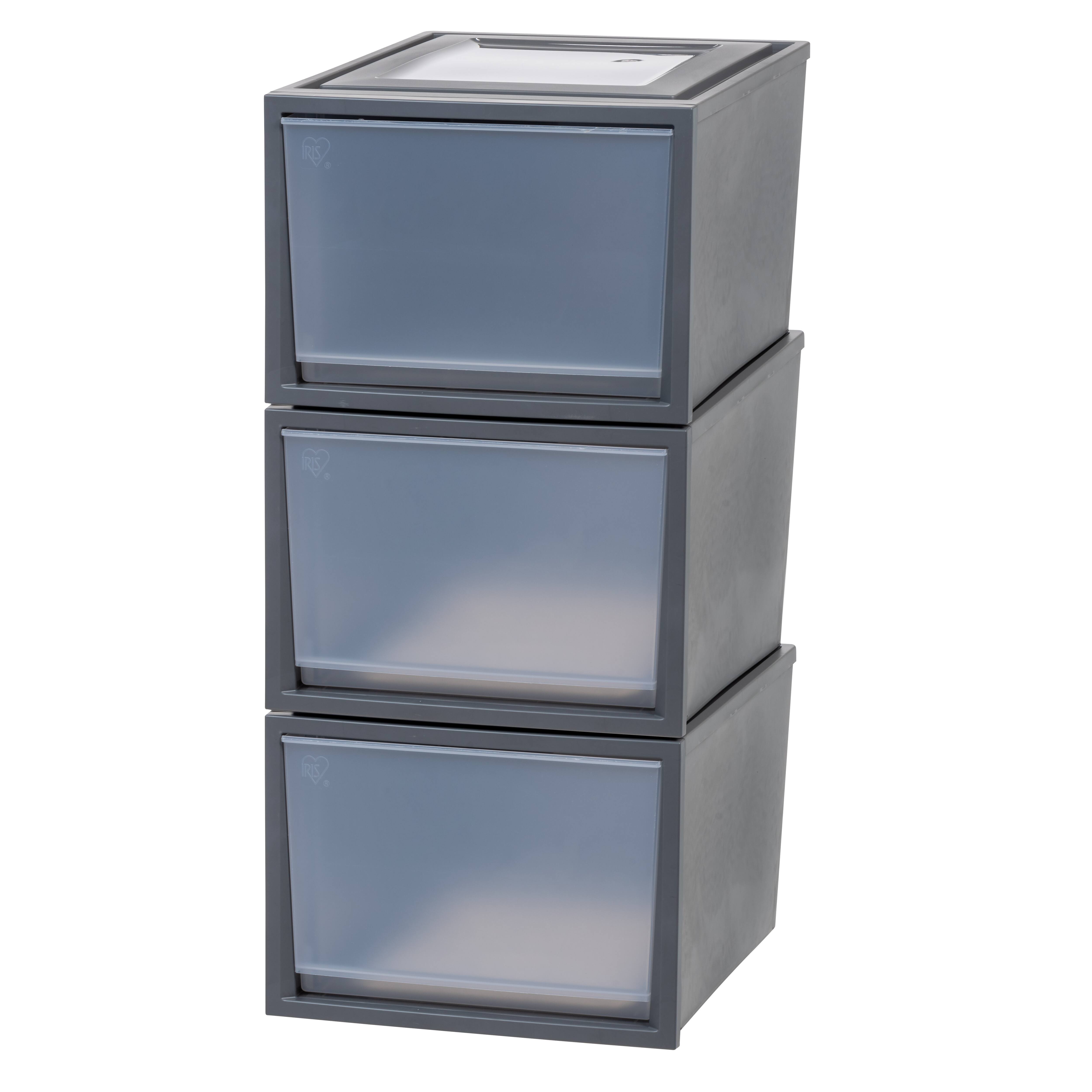 Iris® Gray Deep Box Chest Drawer, 3 Pack | Michaels