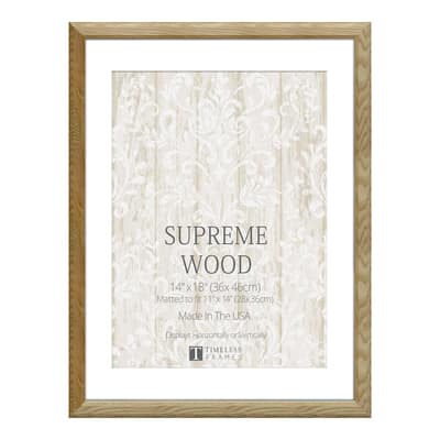 Timeless Frames® Supreme Natural Wood Frame with Mat | Michaels