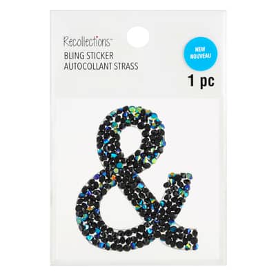 Black AB Ampersand Bling Sticker by Recollections® | Michaels