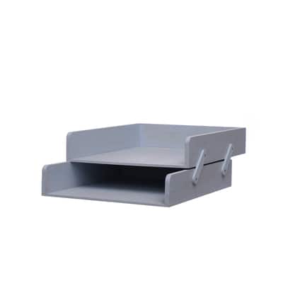 Class Rules! 14" Blue Hinged 2-Tier Paper Tray by B2C™ | Michaels