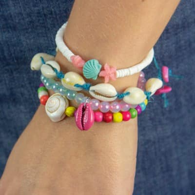 Bright Shell Bracelet Stack | Michaels
