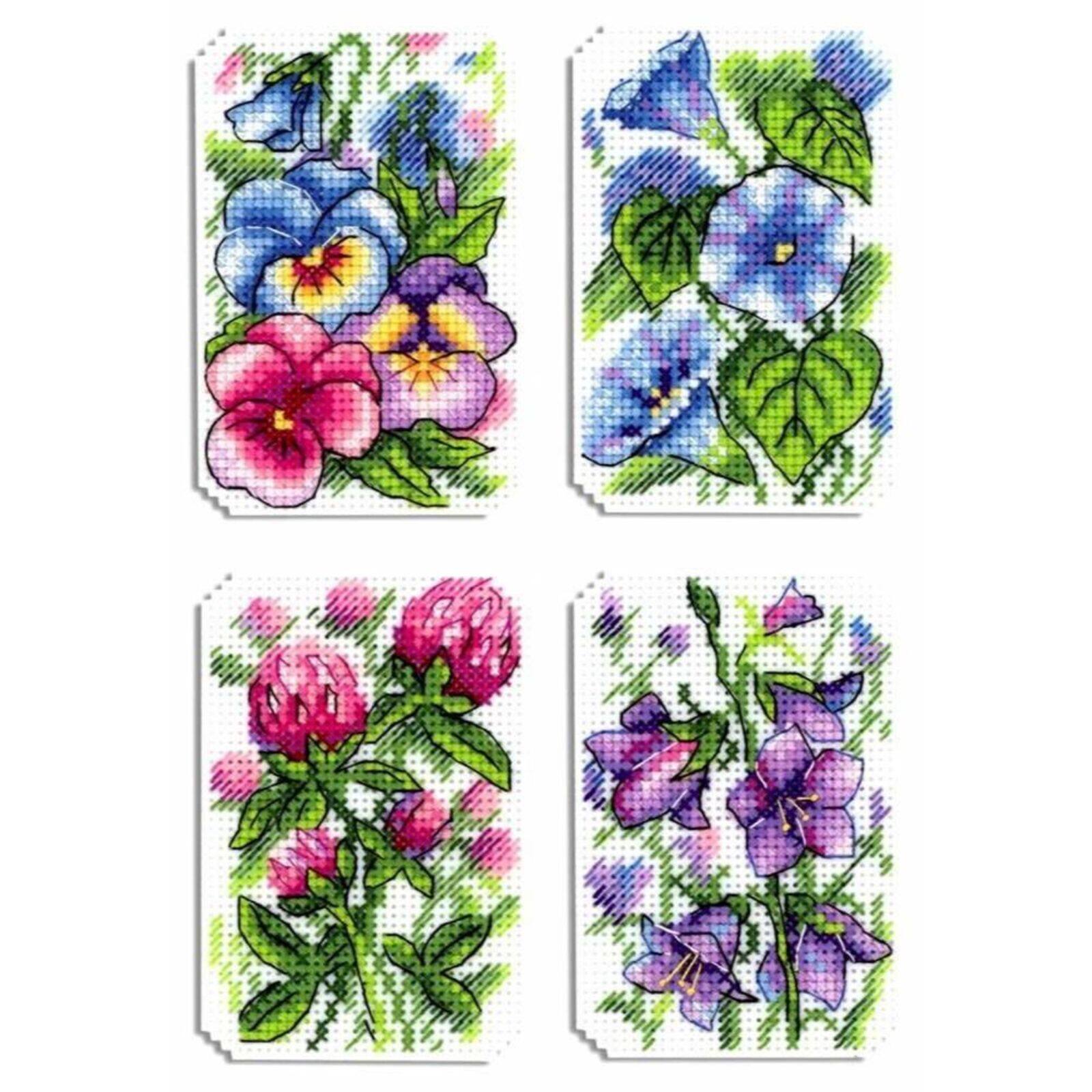 MP Studia Flower Symphony Plastic Canvas Counted Cross Stitch Kit ...