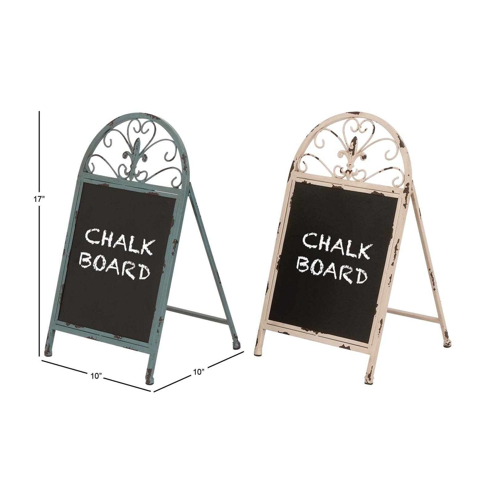17" Metal Farmhouse Chalkboard Tabletop Sign Set | Michaels