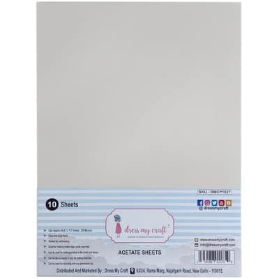 Dress My Craft® 250 Microns A4 Acetate Sheets, 10ct. | Michaels