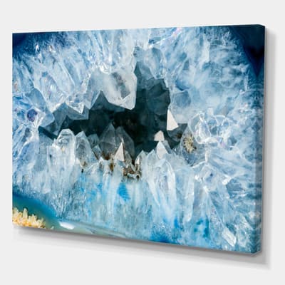 Designart - Geode Interior with Light Blue crystals - Mid-Century ...
