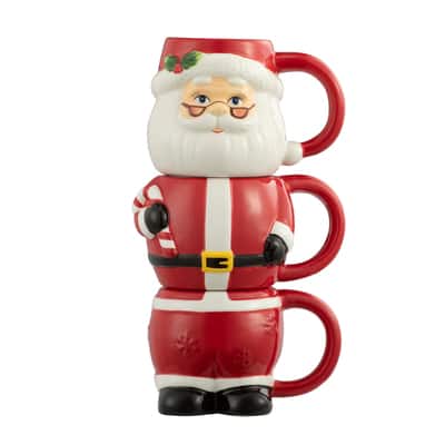 12oz. Santa Stacking Mug Set | Michaels