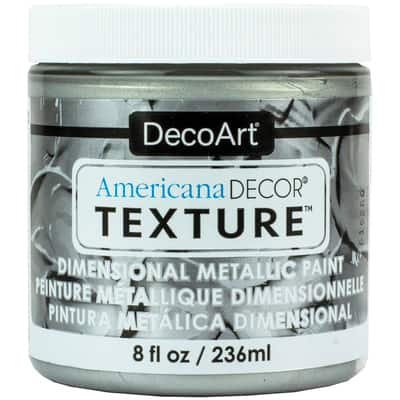 DecoArt® Americana Décor® Texture™ Dimensional Metallic Paint, Size: 8 ...