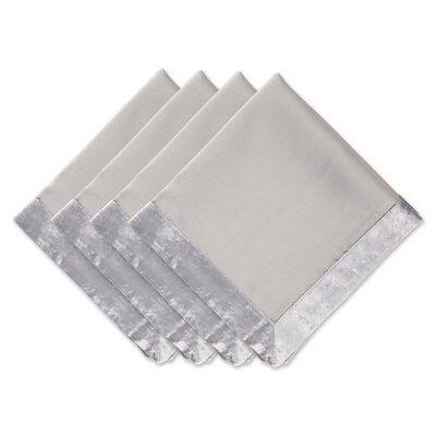 DII® Velvet Trimmed Oversized Napkin, 4ct., Color: Silver | Michaels