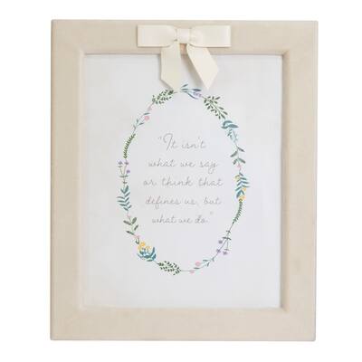 Just Jane 8" x 10" Cream Flocked Frame with Bow by Studio Décor® | Michaels